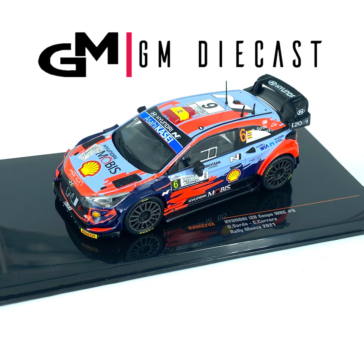 Hyundai i20 Coupe WRC #6 Rally Monza 2021 D.Sordo/C.Carrera – GM Diecast