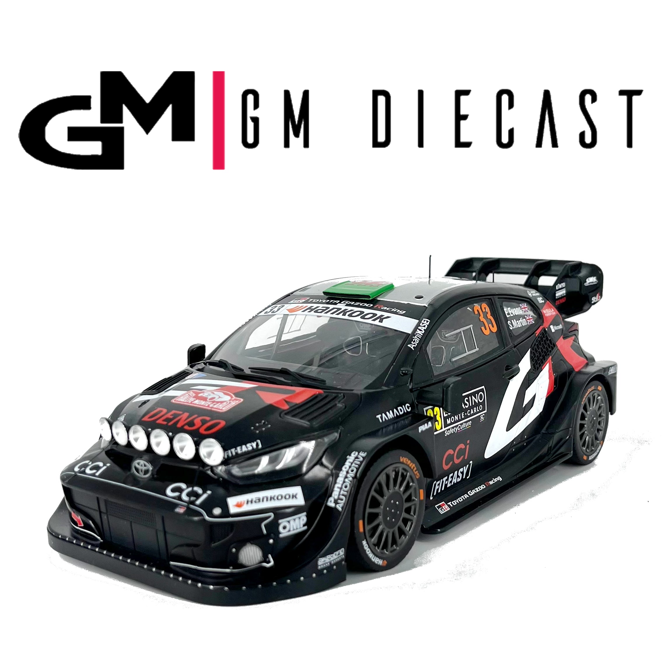 Toyota GR Yaris #33 Rally Monte Carlo 2025 E.Evans/S.Martin 1/18 – GM ...